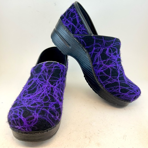 Dansko | Shoes | Dansko Purple Swirl Confetti Yarn Scribble ...